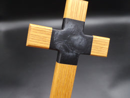 Handcrafted Oak & Walnut Epoxy Crosses: Artistic Faith-Inspired Home D ...